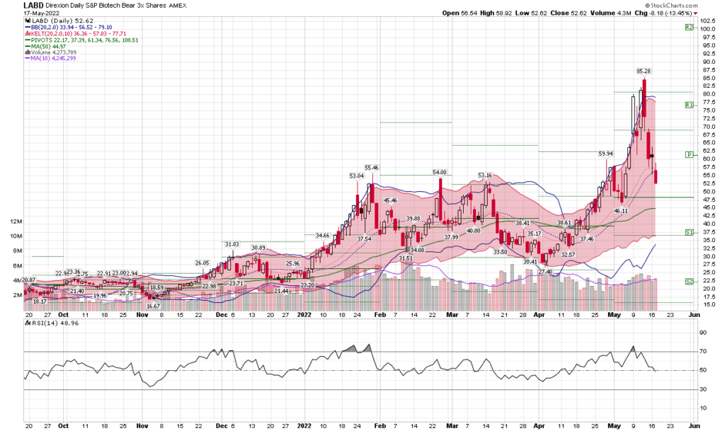 Direxion Daily S&P Biotech Bear 3X Shares – LABD (AMEX) 的買入信號 | Five ...